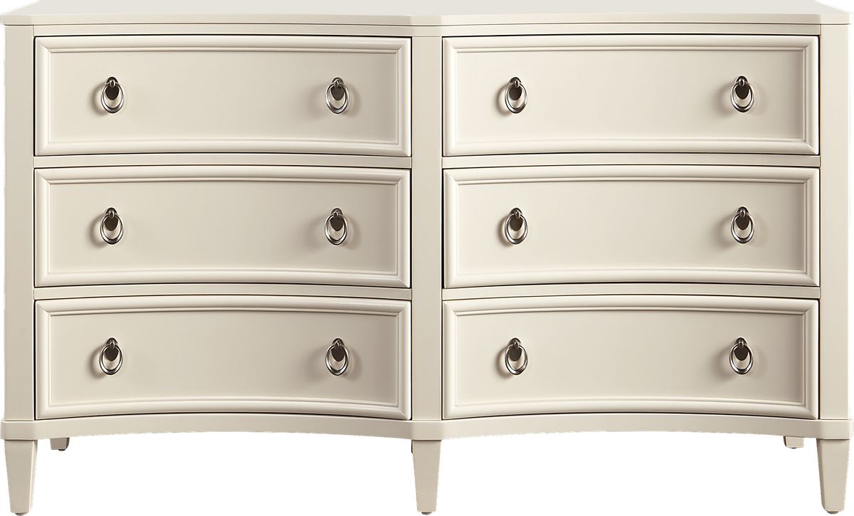 Jaclyn Place 5 Pc Ivory Light Wood,White Full Bedroom Set With Dresser ...