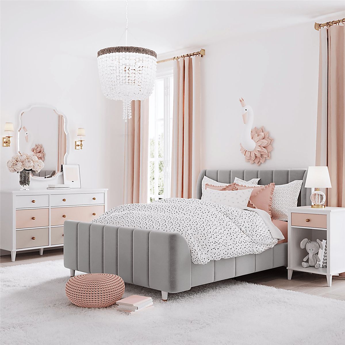 Kalros Gray Full Bed | Rooms to Go