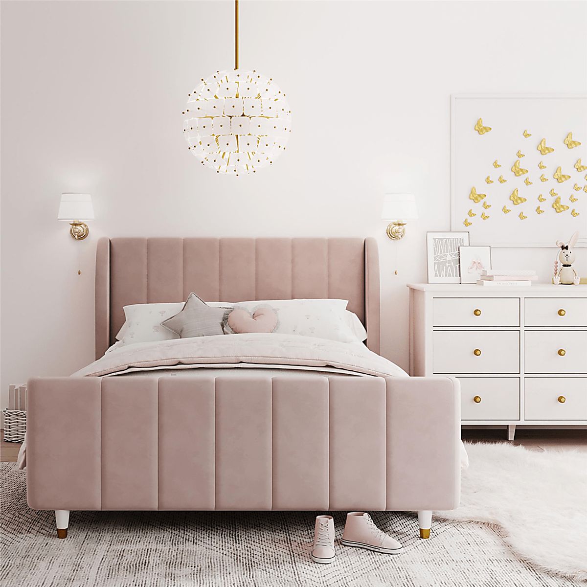 Kalros Pink Colors Full Bed | Rooms to Go