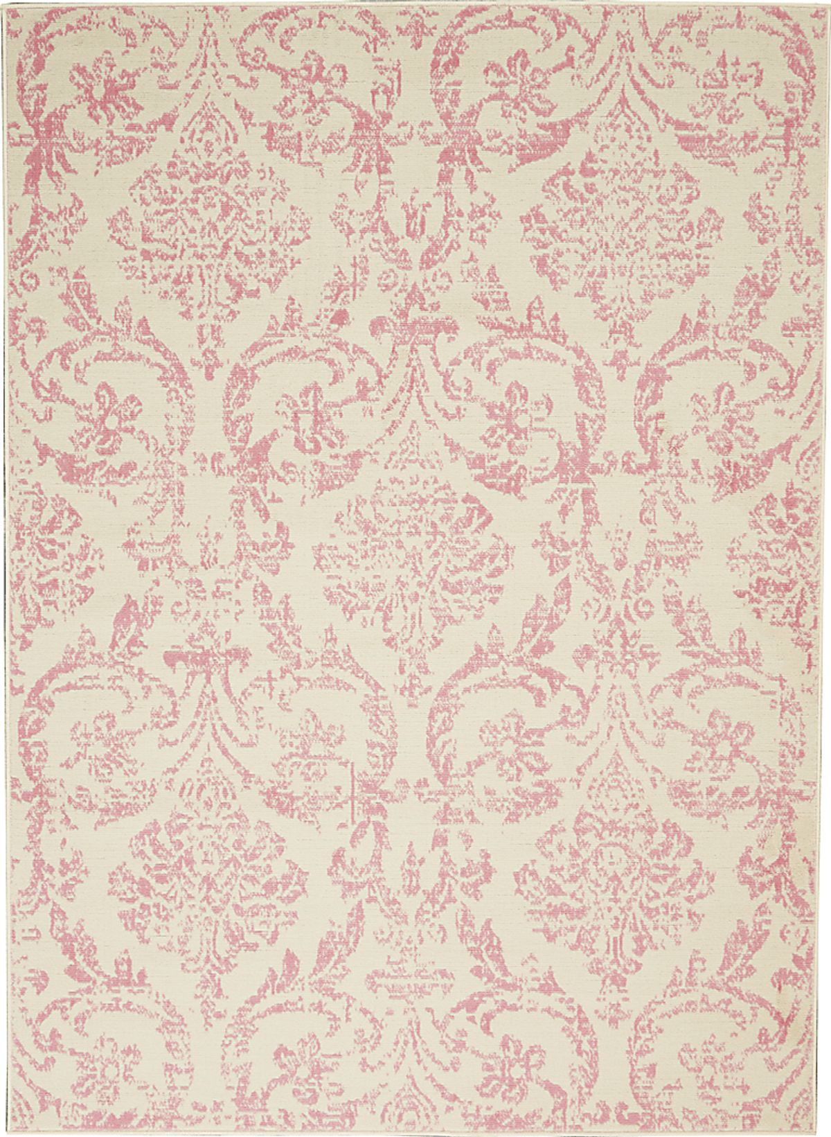 Little Princess Decor Pink Polypropylene Fabric Rug | Rooms to Go