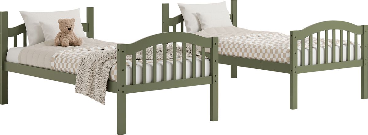 Maglo Natural,Olive Colors,Light Wood Twin/Twin Bunk Bed | Rooms to Go