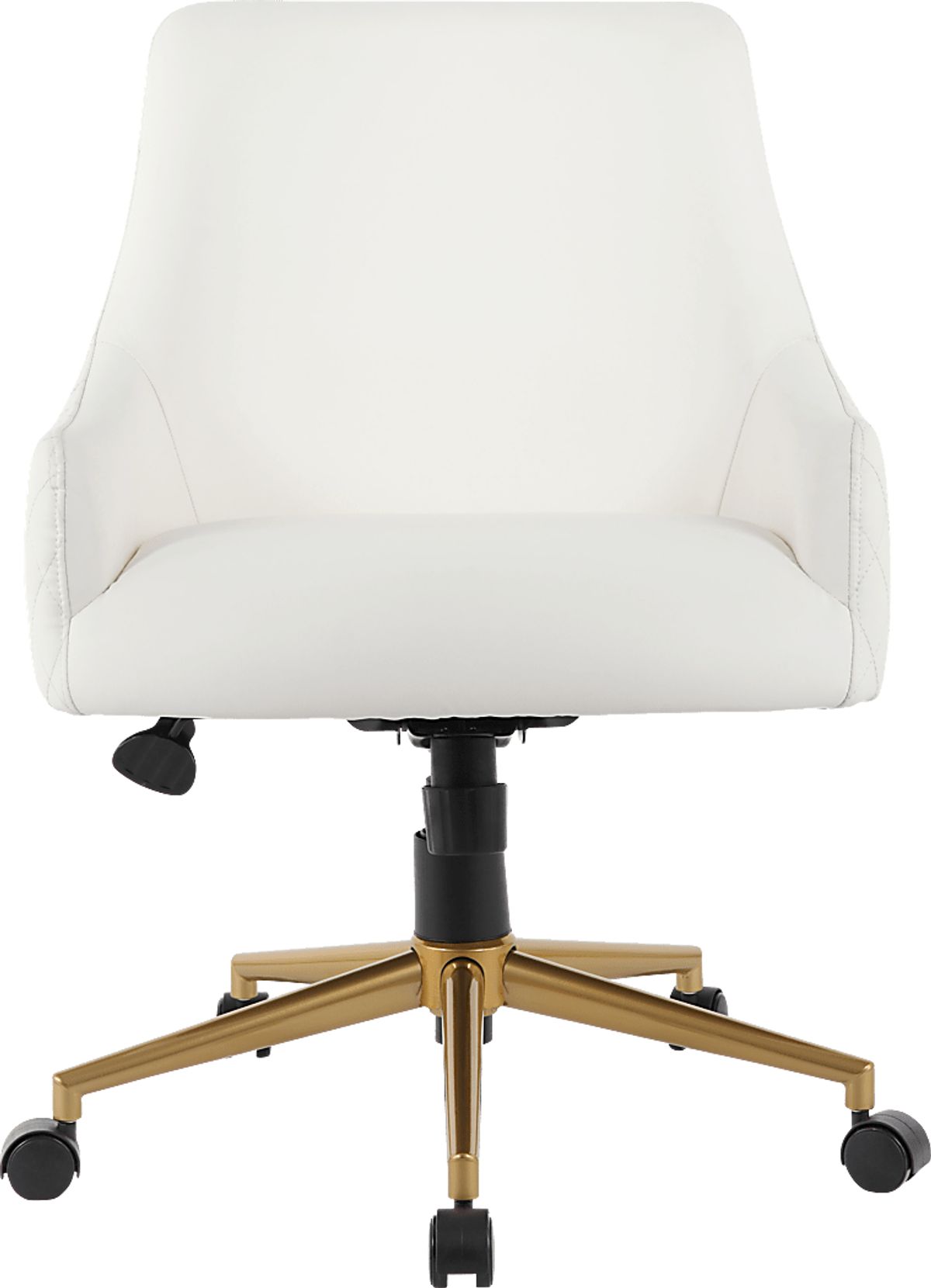 Marilyn Ivory Beige Polyester Fabric Desk Chair | Rooms to Go