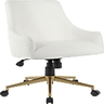 Marilyn Ivory Beige Polyester Fabric Desk Chair | Rooms to Go