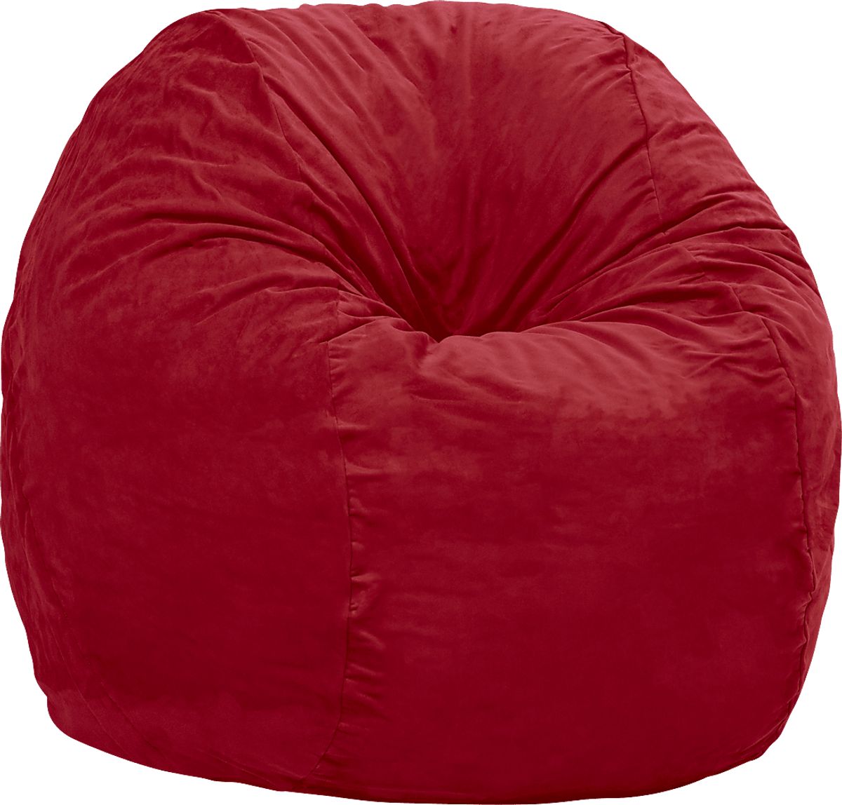 Marshmellow Red Polyester Fabric Bean Bag Chair | Rooms to Go