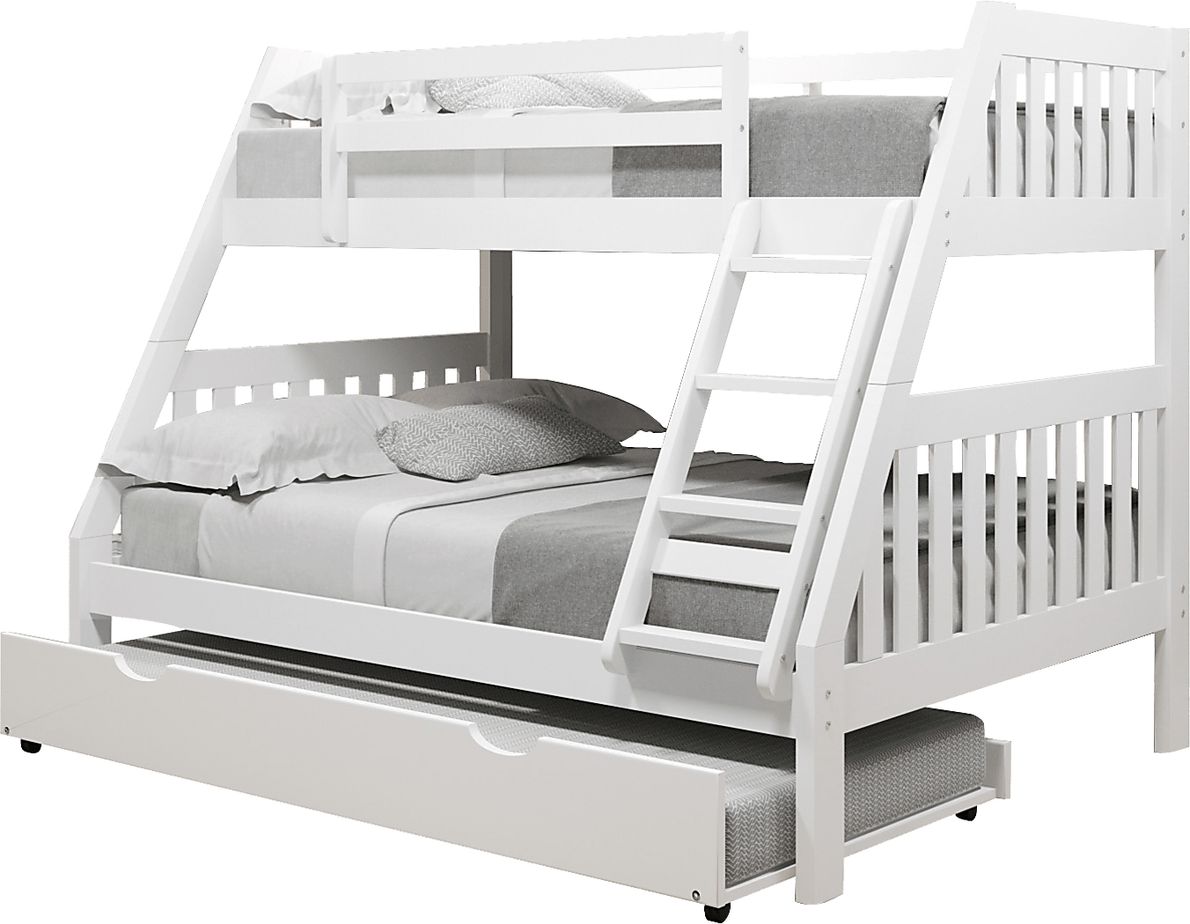 Matej II White Colors,White Twin/Full Bunk Bed With Trundle - Rooms To Go