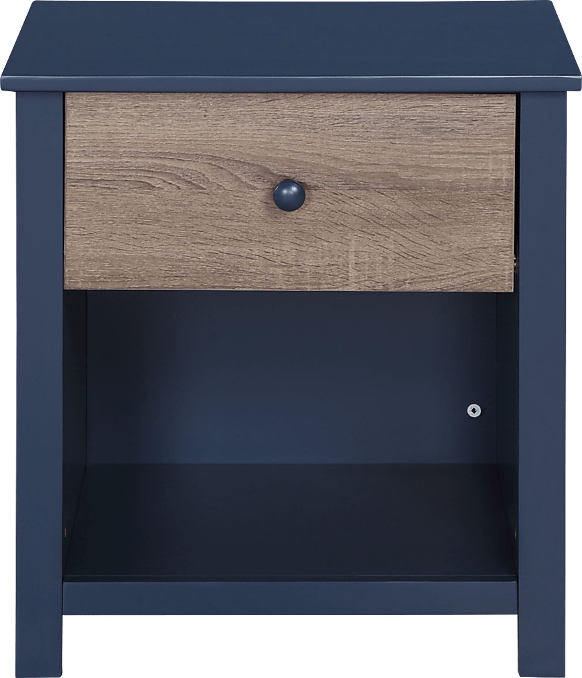 Zolari Midnight Blue,Walnut Colors,Dark Wood Nightstand | Rooms to Go