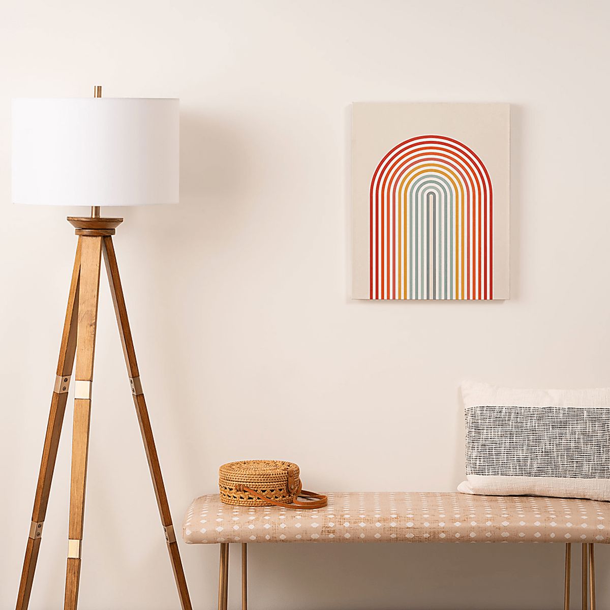 Minimal Rainbow II Beige Artwork | Rooms to Go