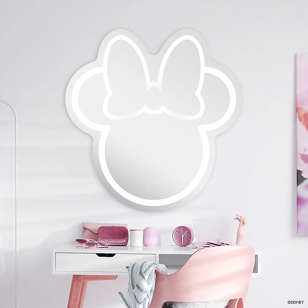 Minnie Mouse White Colors,White Vanity Mirror | Rooms to Go