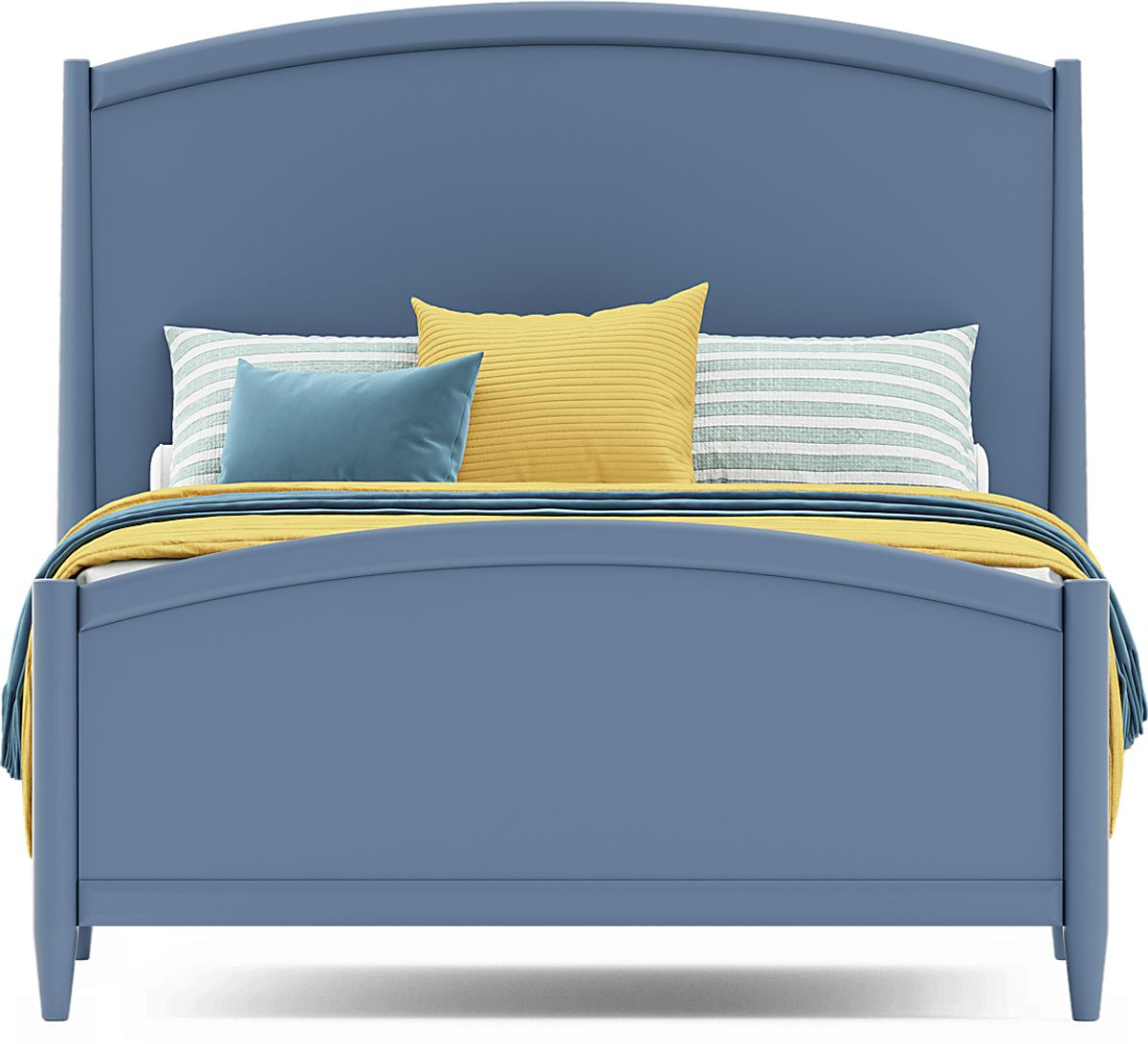 Modern Colors 5 Pc Slate Blue Full Bedroom Set With Dresser, 3 Pc Full ...