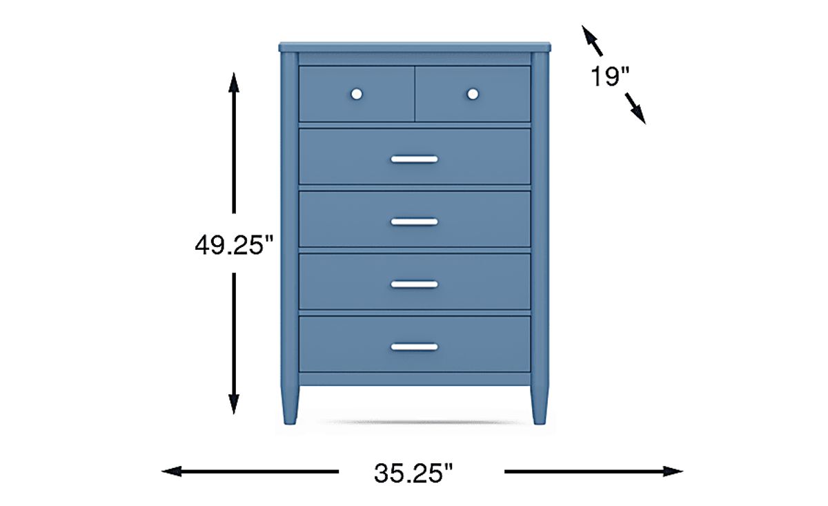 Modern Colors Slate Blue Chest | Rooms to Go