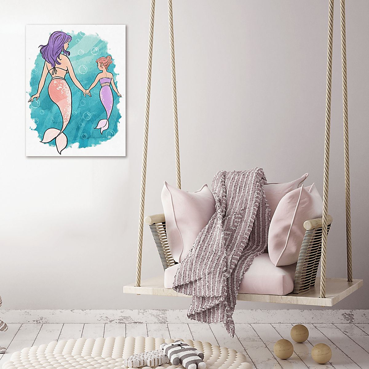 Mommy And Me Mermaids Wall Art | Rooms to Go