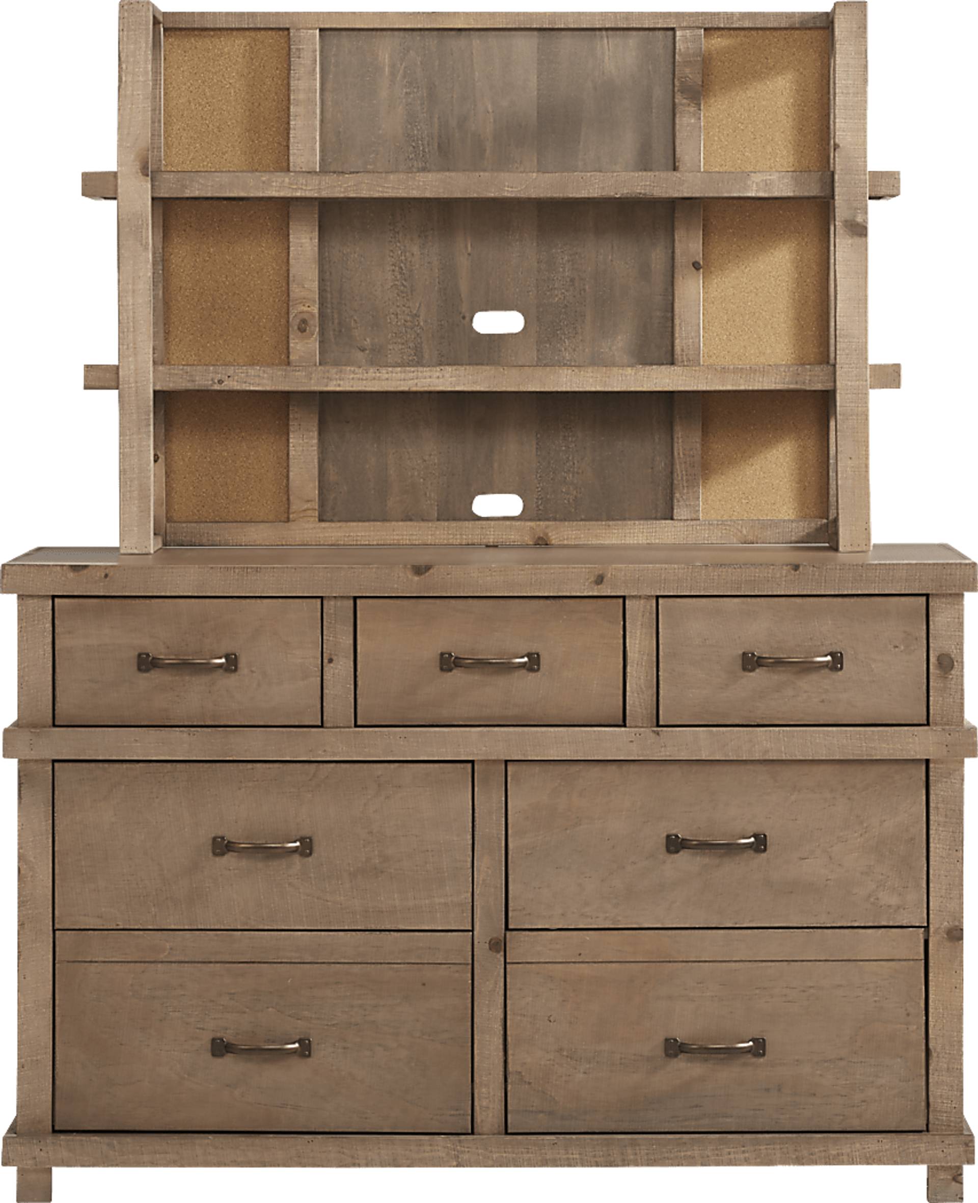 Montana 2.0 5 Pc Driftwood Light Wood Full Bedroom Set With Dresser ...