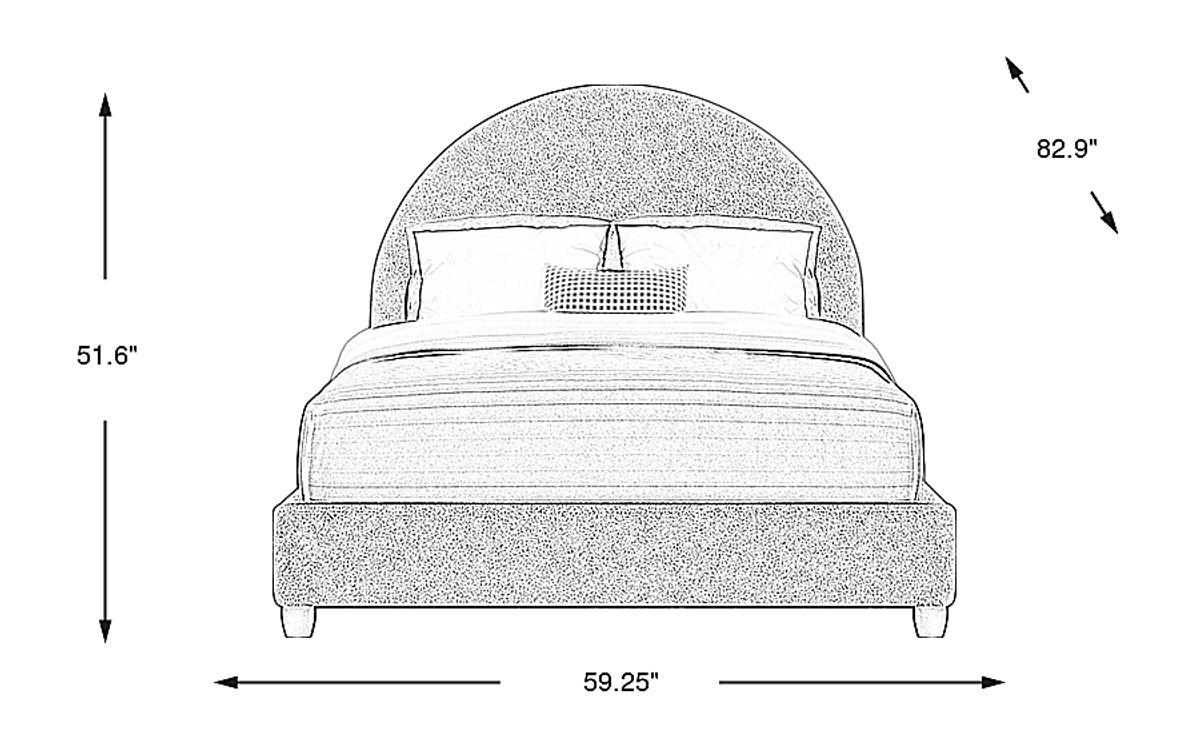 Moonstone 3 Pc Gray Full Bed | Rooms to Go