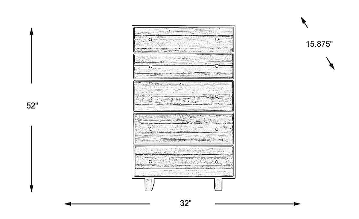 Moss Creek Jr. Gray Chest | Rooms to Go