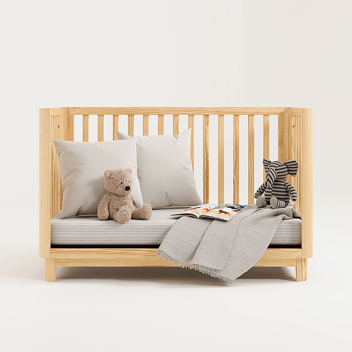 Mytha Natural Light Wood Crib | Rooms to Go
