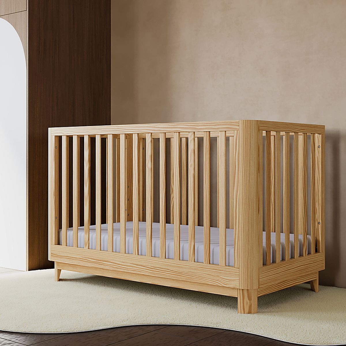 Mytha Natural Light Wood Crib | Rooms to Go