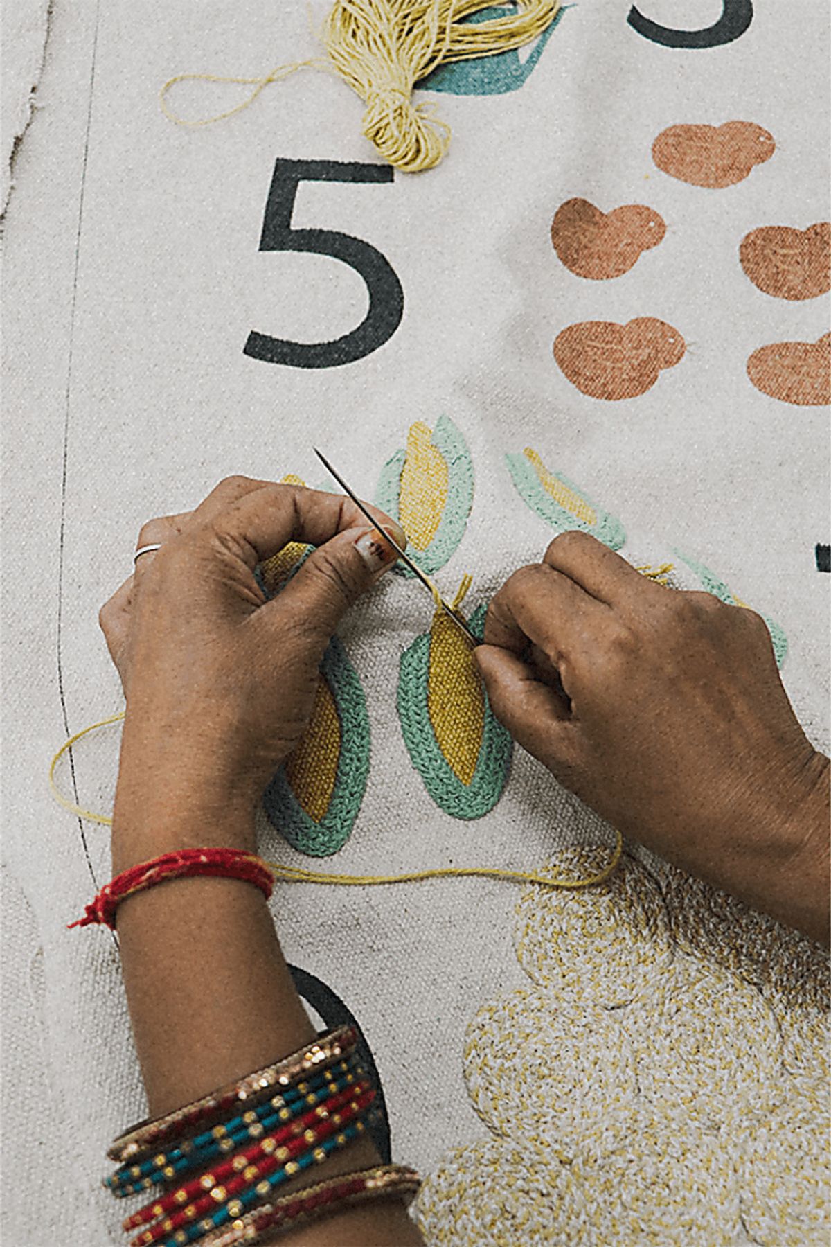 Farm Numbers Natural Beige,White Rug | Rooms to Go