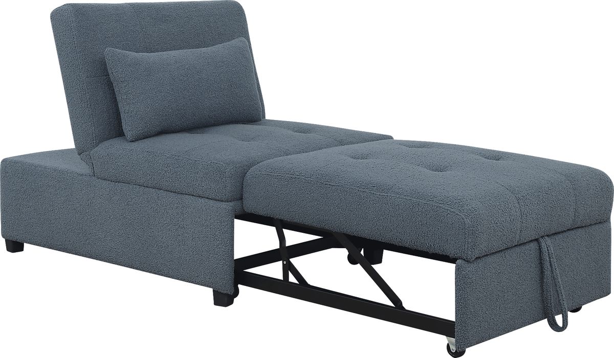 Nimble Blue Polyester Fabric Sleeper Chair | Rooms to Go