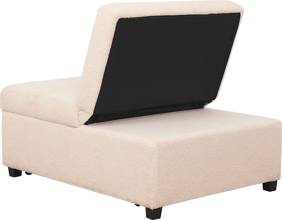Nimble Blush Beige Polyester Fabric Sleeper Chair | Rooms to Go