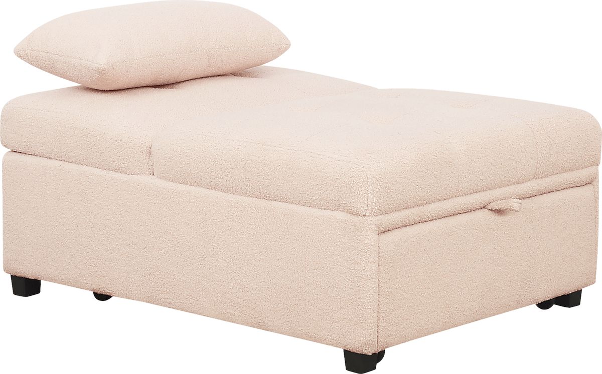 Nimble Blush Beige Polyester Fabric Sleeper Chair | Rooms to Go
