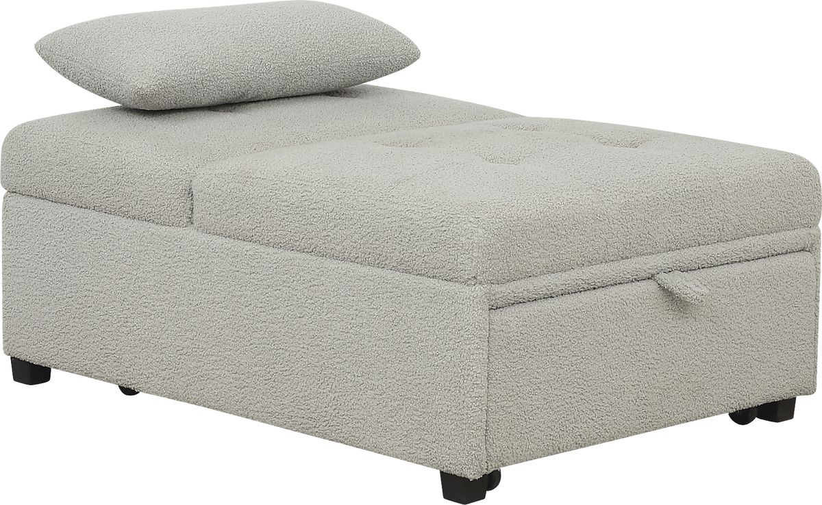 Nimble Light Gray Polyester Fabric Sleeper Chair | Rooms to Go