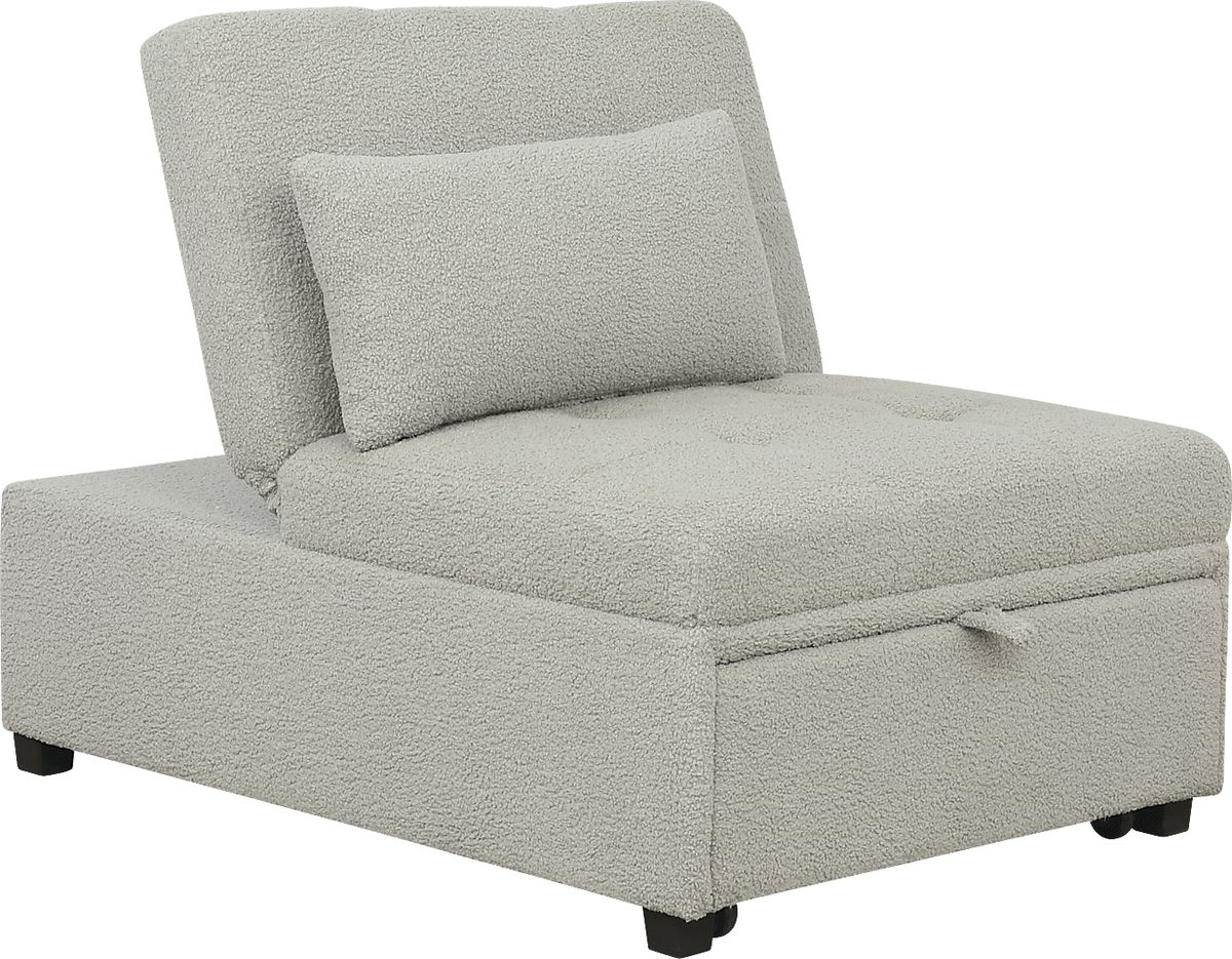 Nimble Light Gray Polyester Fabric Sleeper Chair | Rooms to Go