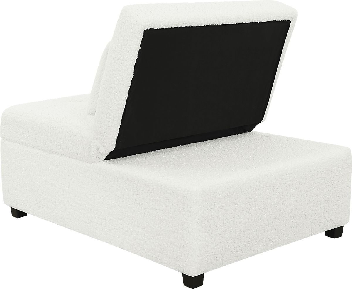 Nimble Natural Beige,White Polyester Fabric Sleeper Chair | Rooms to Go