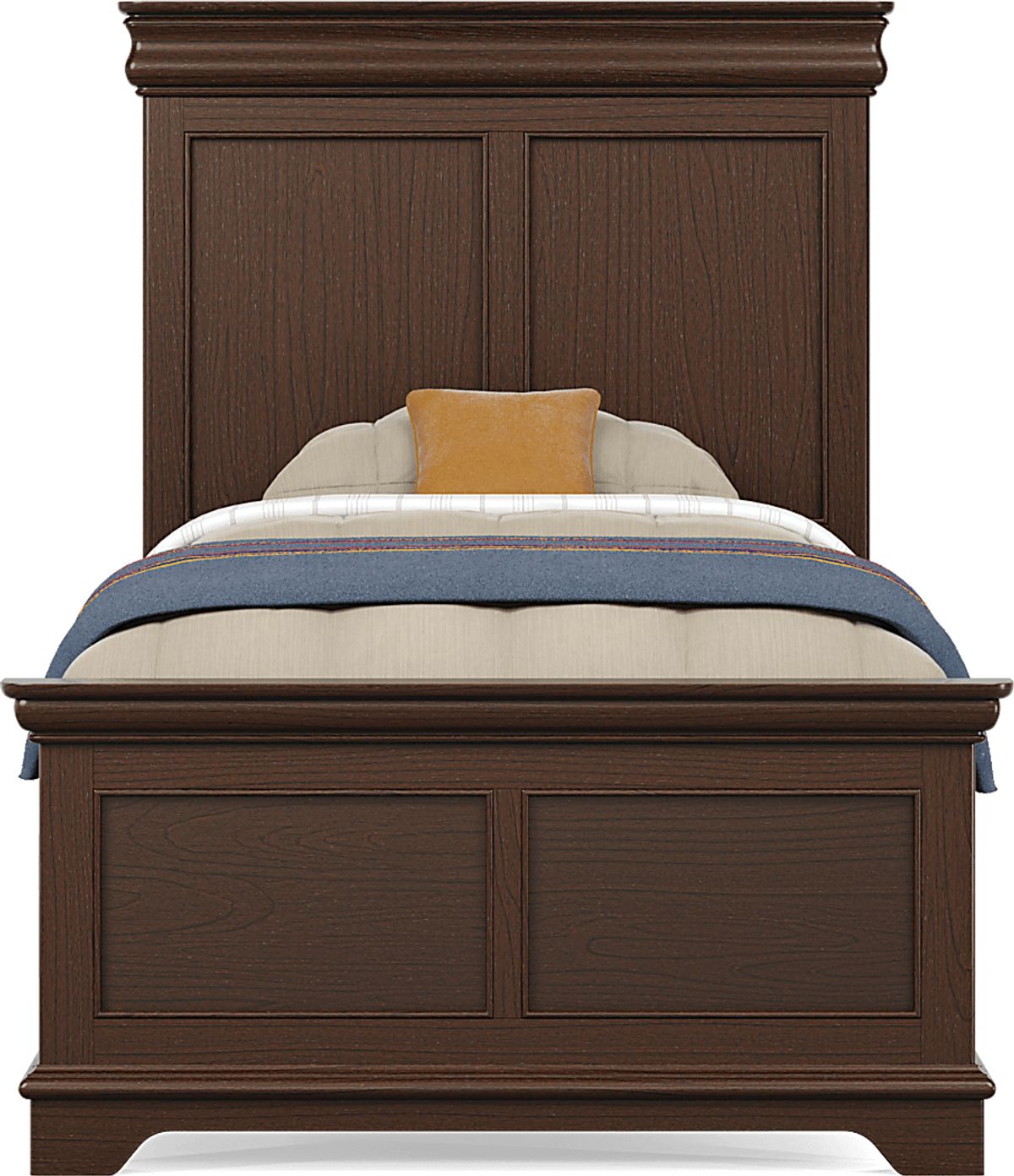 Regen Oberon 3 Pc Chocolate Dark Wood Twin Bed With 2 Storage Rails ...