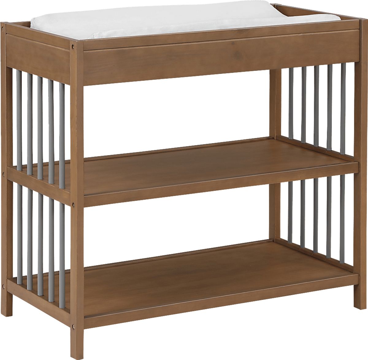 Olvio Charcoal,Walnut Dark Wood,Gray Changing Table | Rooms to Go