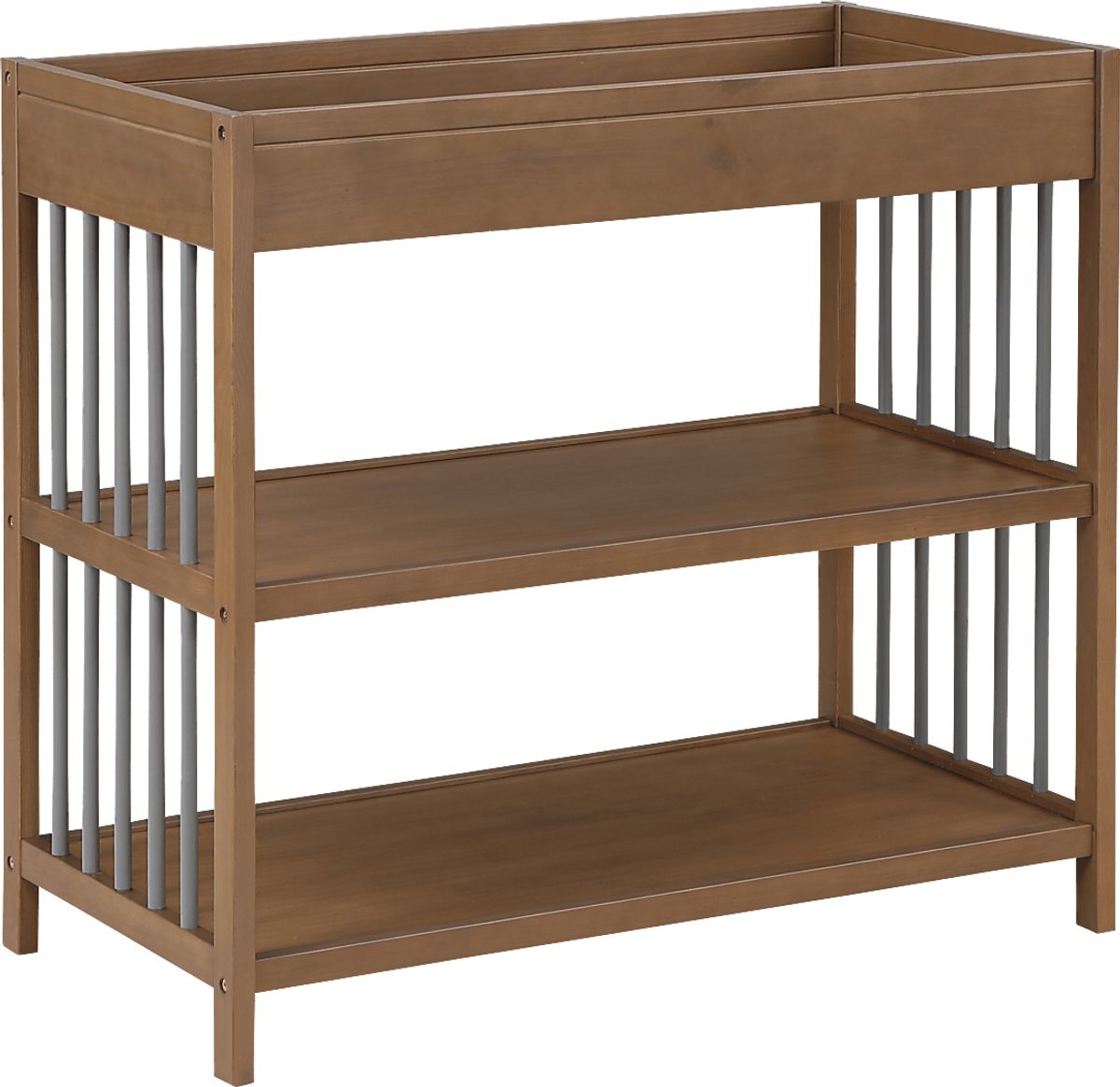 Olvio Charcoal,Walnut Dark Wood,Gray Changing Table | Rooms to Go