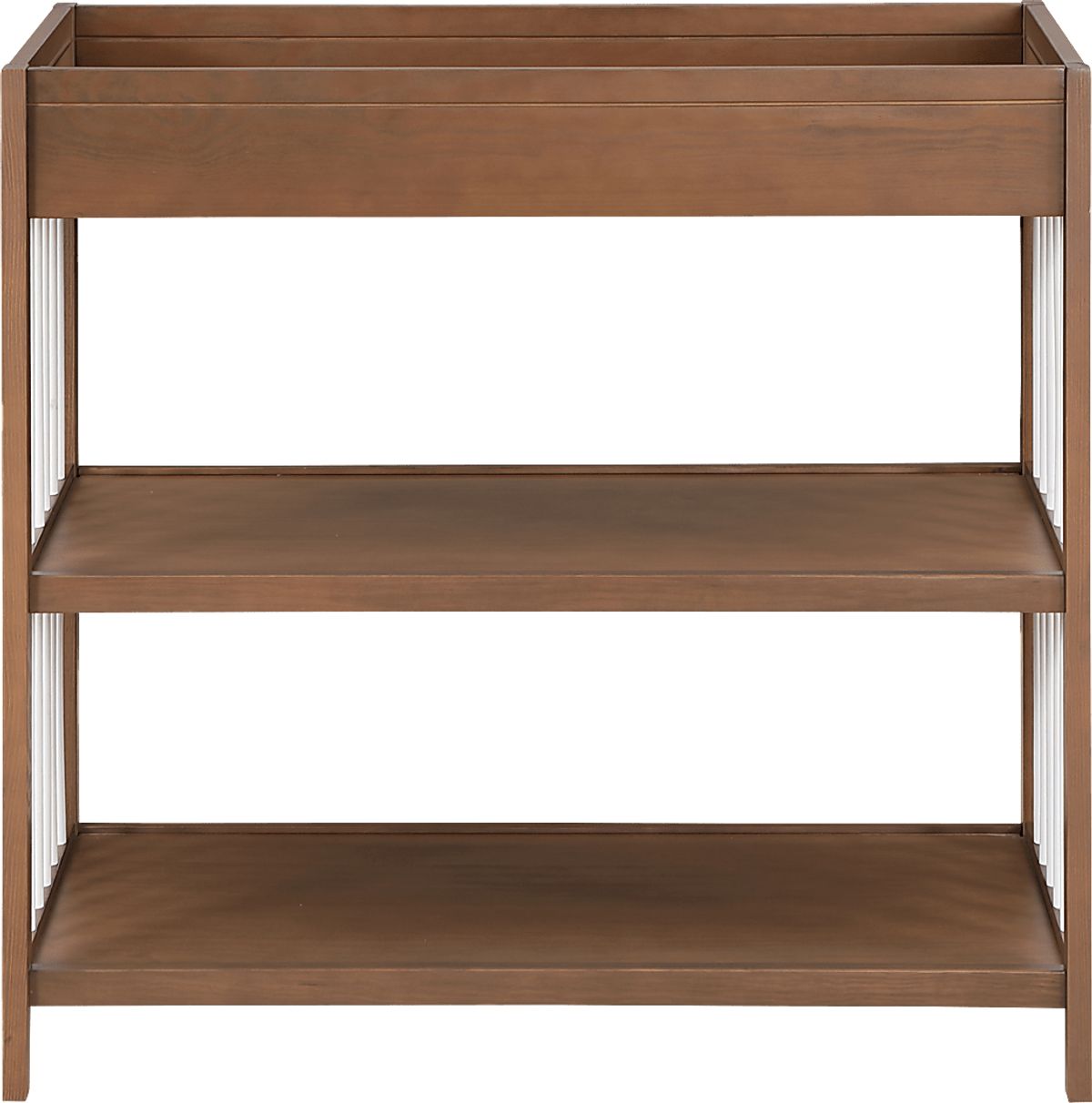 Olvio Walnut,White Colors,Dark Wood,White Changing Table | Rooms to Go