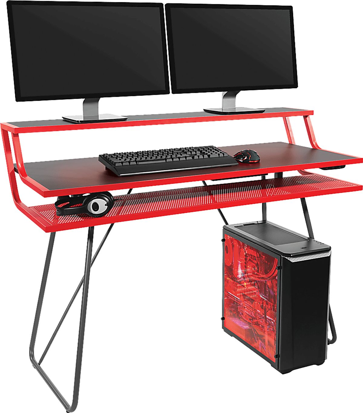 Padme Red Colors Gaming Desk | Rooms to Go