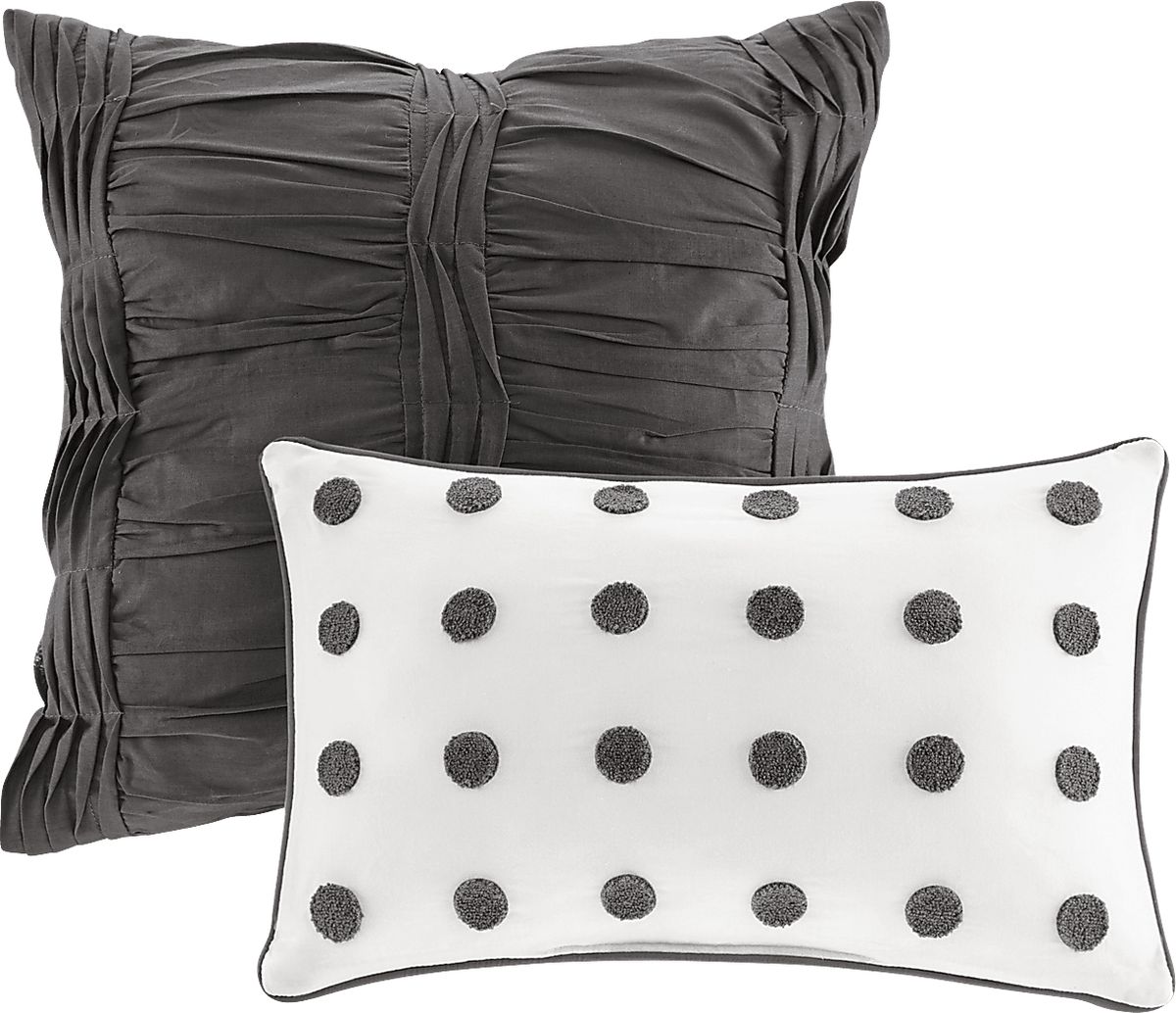 Pastelle Charcoal Black,Gray Full Comforter Set | Rooms to Go