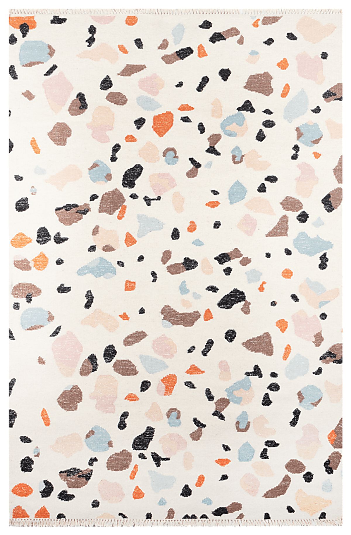 Pebble Patch Ivory Beige Wool Fabric Rug | Rooms to Go