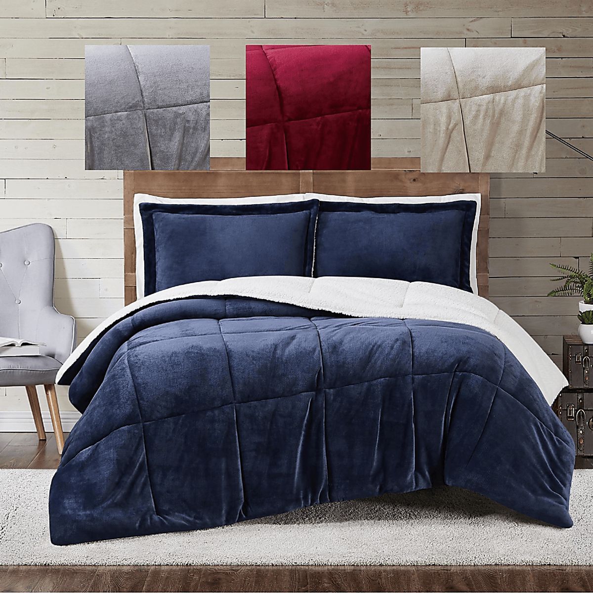 Pebblecreek Gray Twin Comforter Set | Rooms to Go
