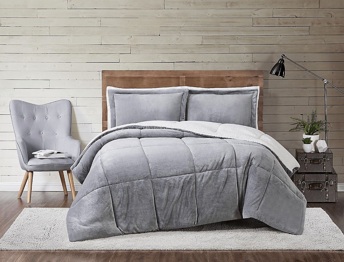 Pebblecreek Gray Twin Comforter Set | Rooms to Go