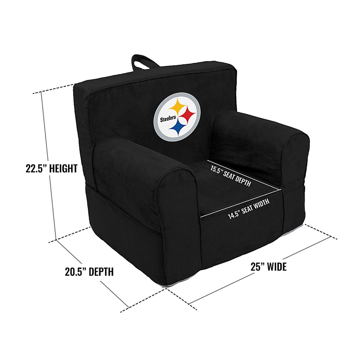 Nfl Foam Chair Black Black,Colors Seating | Rooms to Go