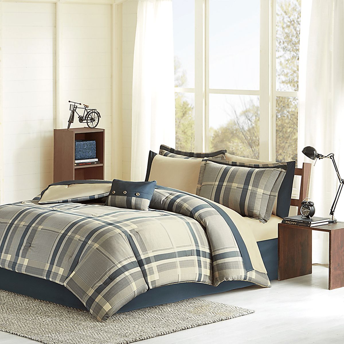 Plain Jake Beige Full Comforter Set | Rooms to Go