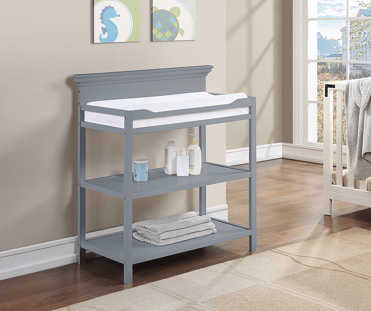 Praxo Gray Changing Table | Rooms to Go