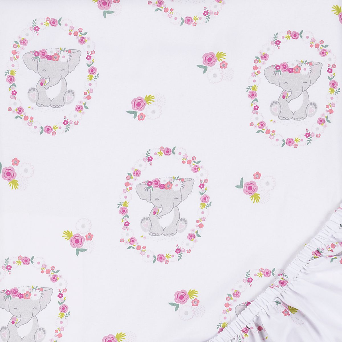 Pretty Elephant Olefin,Polyester Fabric Crib Bedding Set | Rooms to Go