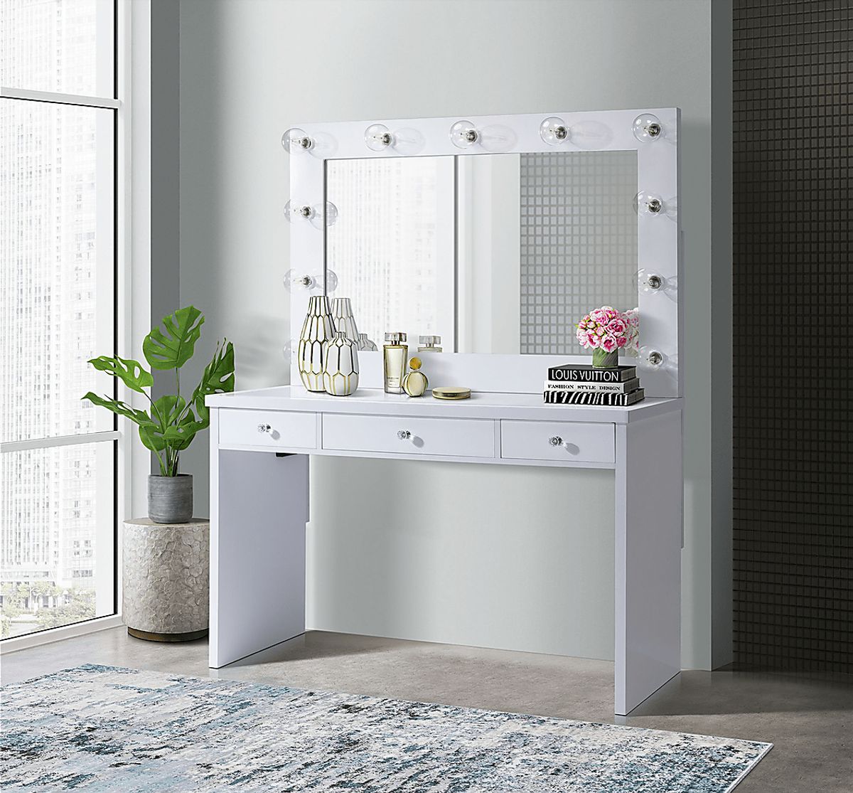 Radiance 2 Pc White Colors,White Vanity Set | Rooms to Go