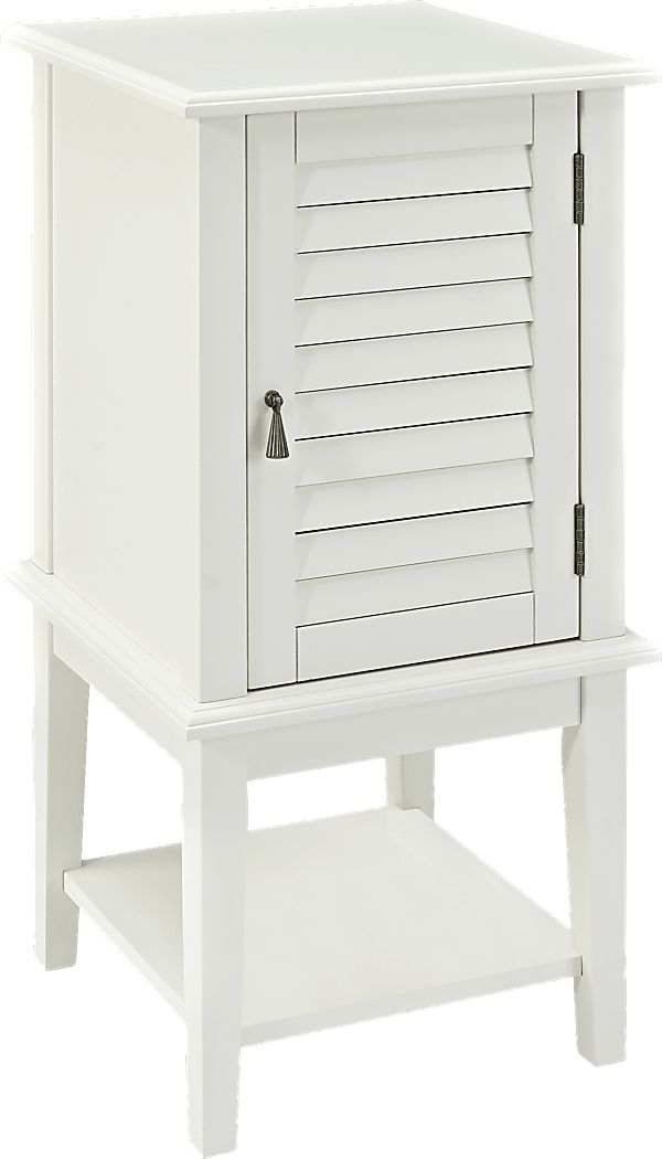 Raiden White Shutter Door Table - Rooms To Go