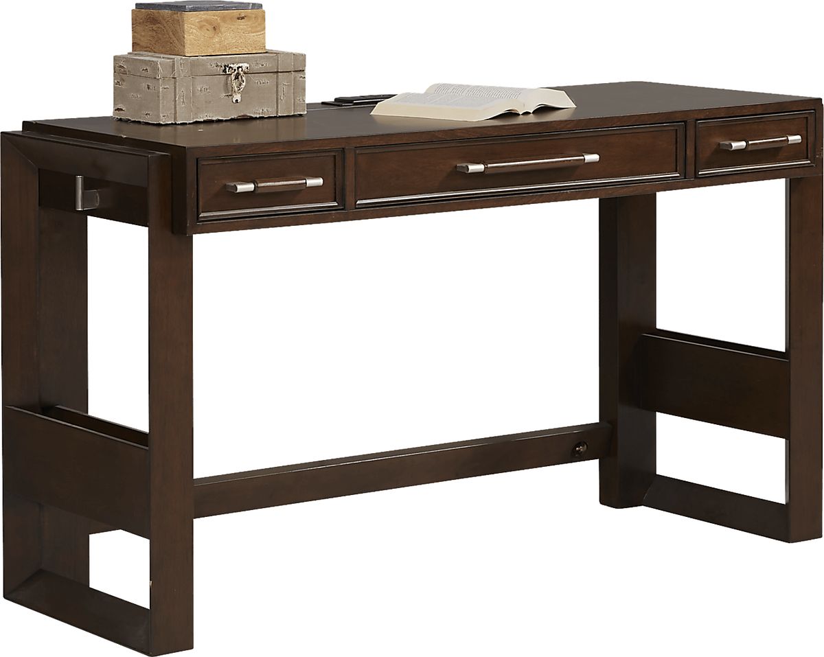 Zaine Brown Cherry Dark Wood Desk | Rooms to Go