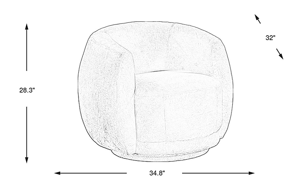 Ripley White Polyester Fabric Chair | Rooms to Go