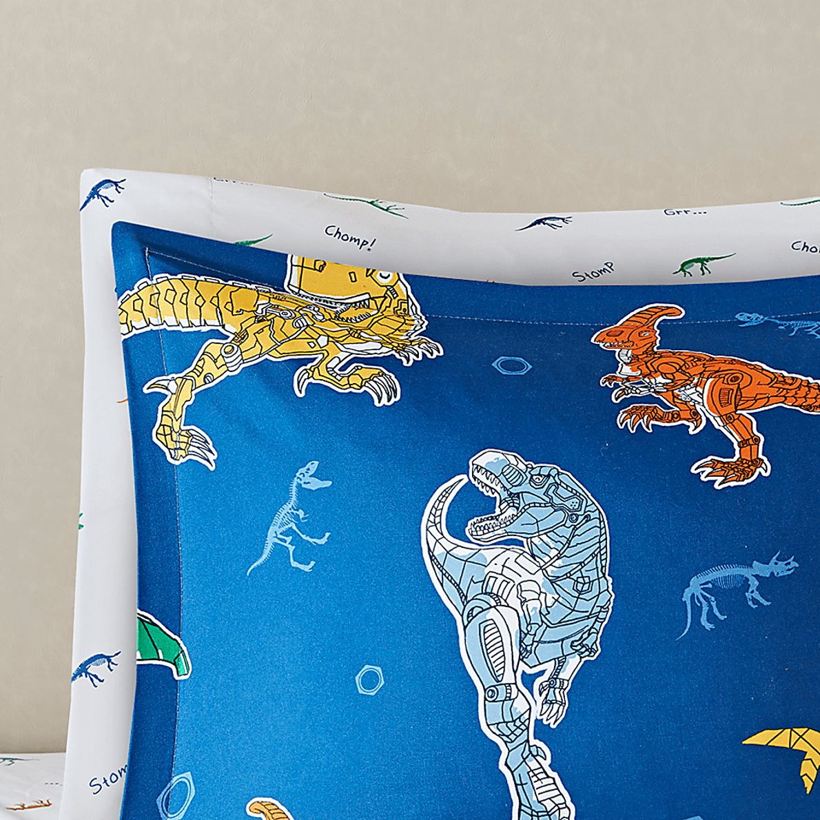 Kids Roar-A-Saurus Blue 6 Pc Twin Comforter Set - Rooms To Go