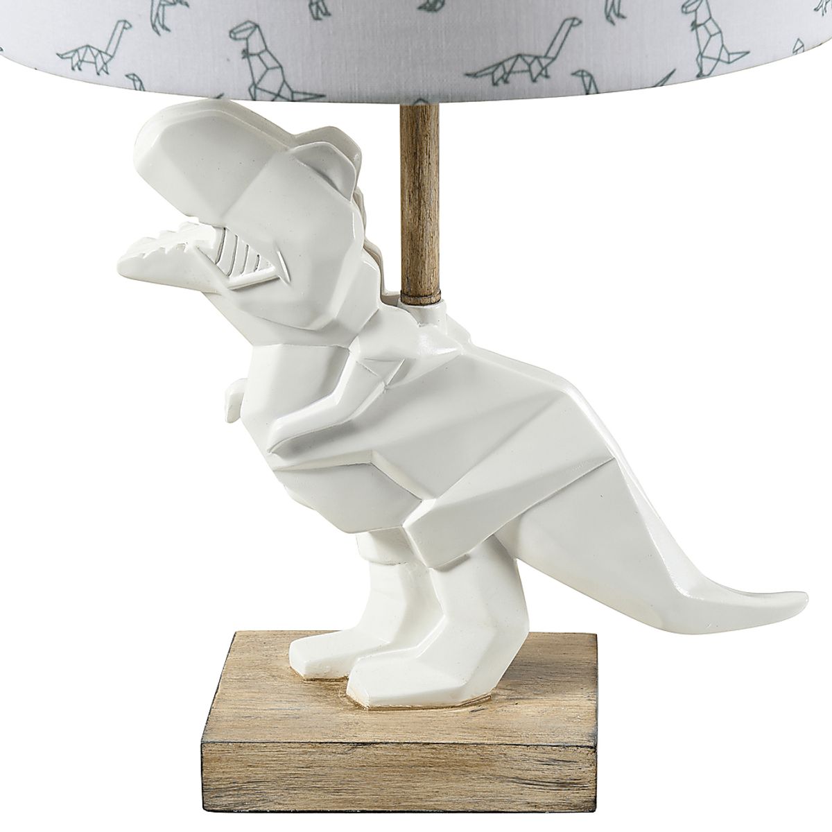 Roaring T-Rex White Lamp | Rooms to Go