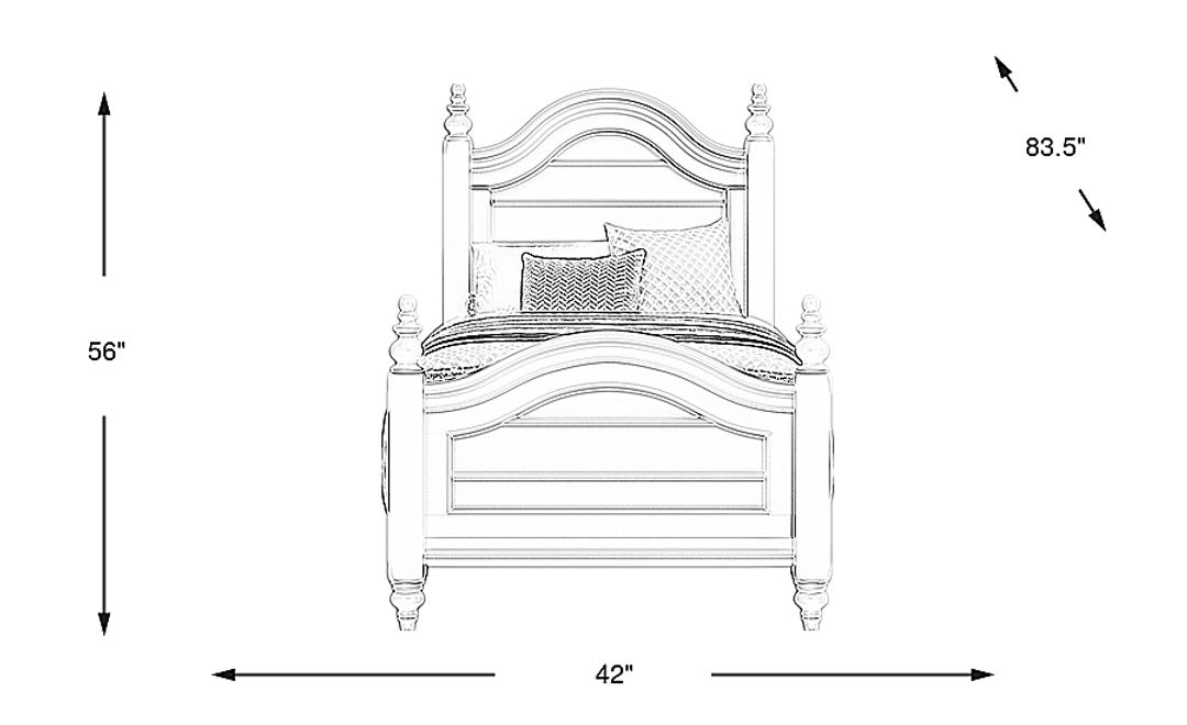 San Simeon 8 Pc Blue Colors Twin Bedroom Set With Dresser, Twin Bed ...