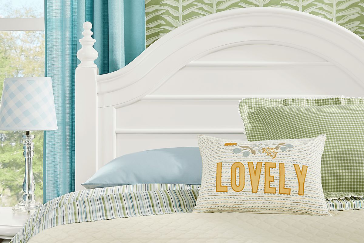 San Simeon 5 Pc White Colors,White Full Bedroom Set With Full Bed ...