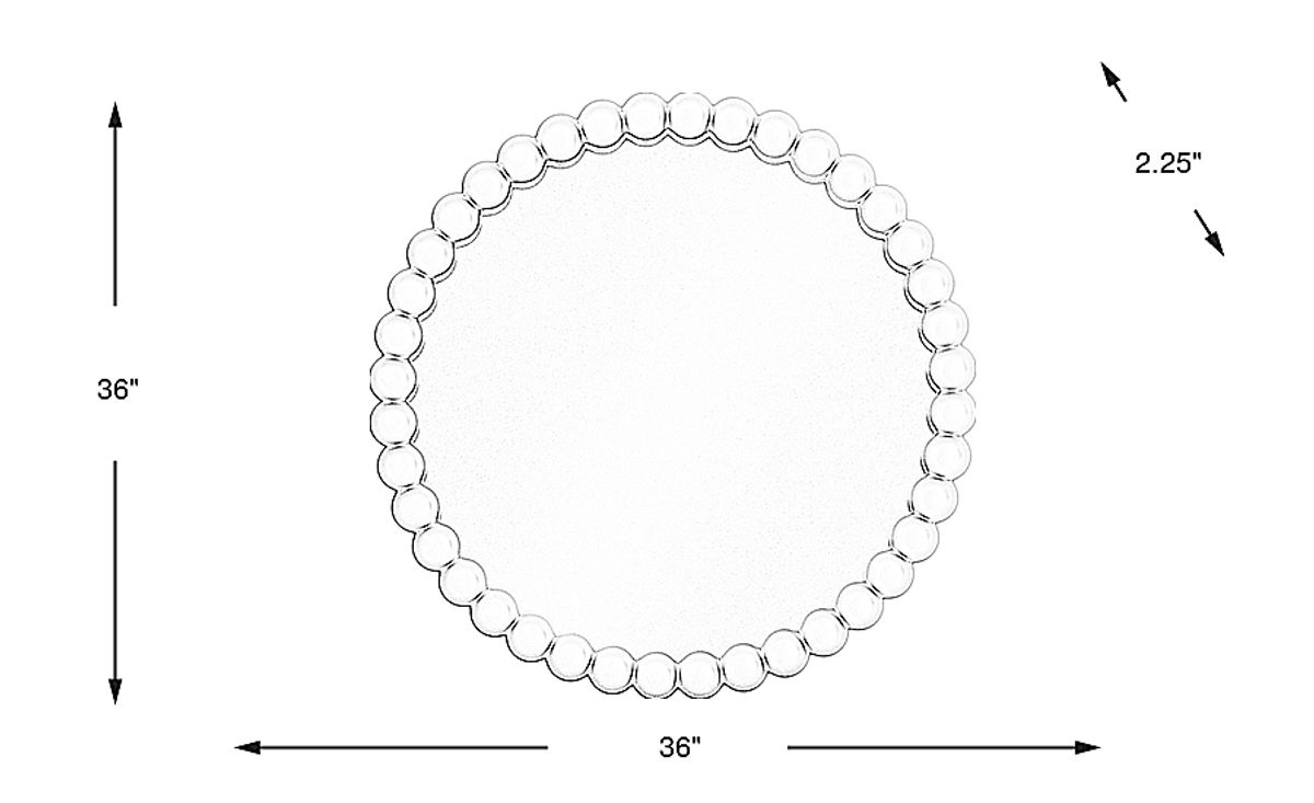 San Simeon White Colors,White Round Mirror | Rooms to Go