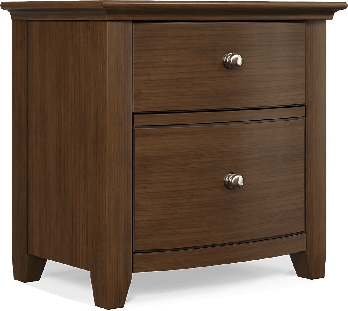 Santa Cruz Brown Cherry Dark Wood Nightstand | Rooms to Go